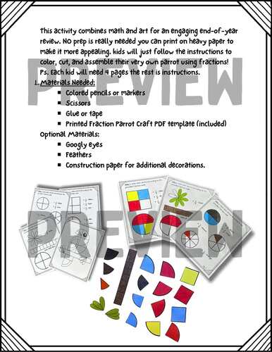 ️ end of the year Math Fraction craft activities fraction craftivity Review