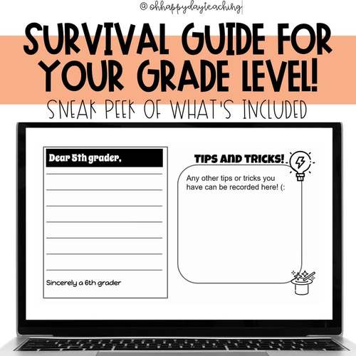 Survival Guide for Your Grade Level! End of Year Activity! | TPT