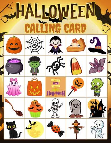 Printable Halloween Bingo Game for Kids, Fall Classroom Party Game ...