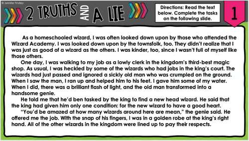 Reading Test Prep | Two Truths & a Lie: Fiction w/ Digital Test Prep ...