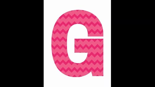 Pink Chevron Bulletin Board Letters by GoldenGirlTeacher | TPT