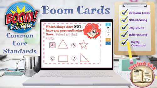 Classify Two-Dimensional Figures: Boom Cards 4.G.2 by Math Technologist