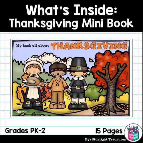 Thanksgiving Mini Book for Early Readers - Thanksgiving Activity for Kids