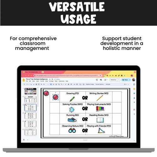 3rd Grade Back to School Multiple Intelligence Inventory Survey Worksheet