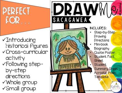 Draw Me! Sacagawea Biography and Directed Drawing | Women's History
