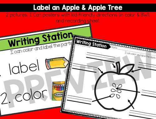 September Writing Center Activities for Kindergarten | TPT