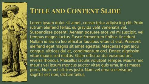 10 HUCKLEBERRY FINN Slides Themes - For PowerPoint, Slides, Keynote