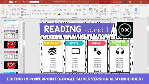 BUNDLE: Center Station Rotation Slides - Digital Rotation Chart ...