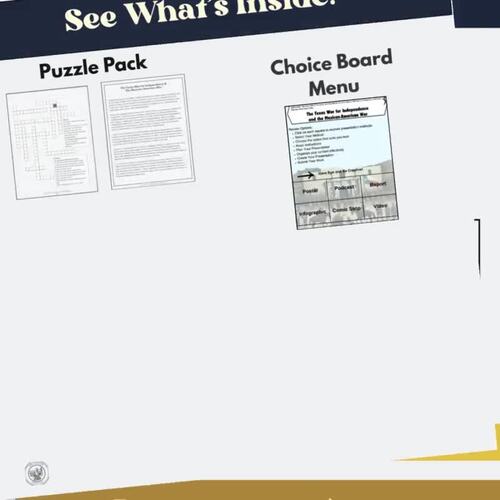 The Texas War for Independence & Mexican-American War • Bundle — HSS 8.8.6