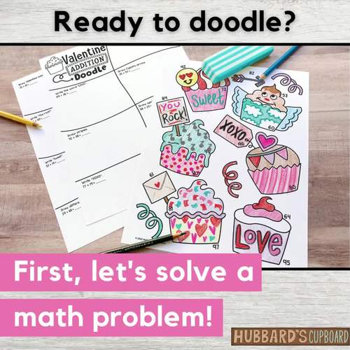 Valentine's Day Math - Up to 3-Digit Addition With & W/out Regrouping ...