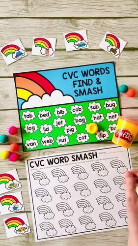 CVC Word Smash - CVC Words Find and Smash - CVC Word Practice | TPT