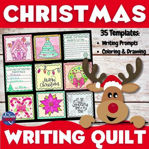 Christmas Writing Activities Writing Prompts Quilt Christmas Bulletin ...