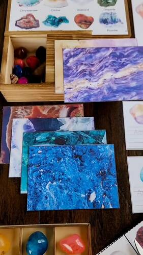 Gemstones unit study, Gems three part cards, Gemstones observation, STEM
