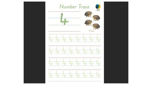 78 page Australian Animal 0-100 Number Trace Worksheets | Aussie Version