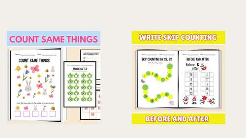 Kindergarten Numbers Workbook | 60+ Pages Math Activities | Counting ...