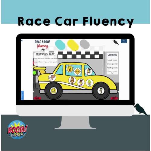 Race Car Boom Cards™ & Printable Dot Art Fluency Worksheets Speech ...