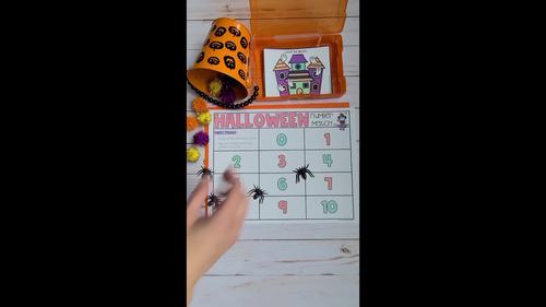 Halloween Number Match Count and Cover Task Cards by Running Turtle ...