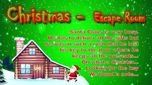 Christmas Escape Room PowerPoint - Interactive Classroom activity