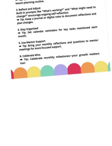 Monthly Success Guide for New Teachers by The First Year Fix by Dr. Smith
