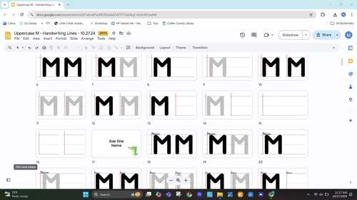 Dotted Handwriting Paper Uppercase M | Primary Lined Writing Practice ...