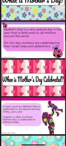 All About Mother's Day- PowerPoint Lesson Presentation (Click & Present)
