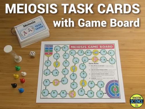 Meiosis Task Cards & Game Board | Printable, Google Slides for Distance ...