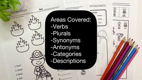 Community Helpers Language Worksheets and Activities for Speech Therapy ...