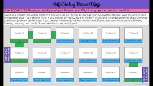 Editable Digital Template Bundle | Small Partner Mazes by Erica Loves Math