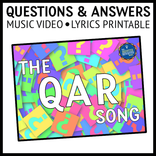 QAR Reading Strategy Song by The Brighter Rewriter | TPT