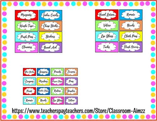 Teacher Toolbox Labels, Editable Bright Teacher Toolbox Labels ...