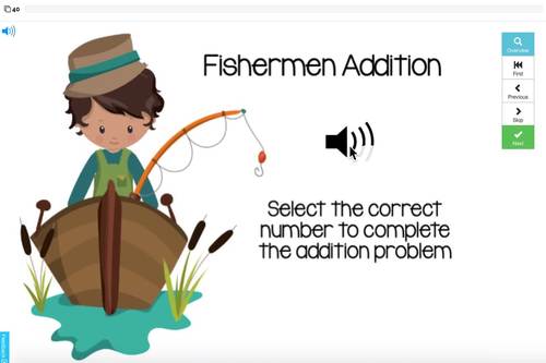 Fishermen Addition to 10 Boom Cards TM | Math Digital Task Cards | Task ...