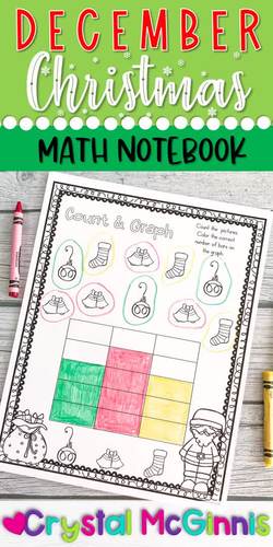 December Christmas Math Notebook | Kindergarten Christmas Math Activities