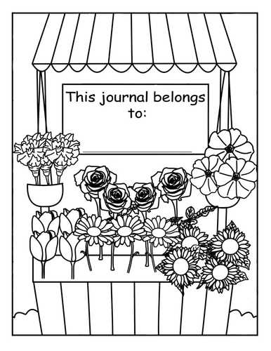 Journal Pages, Bookmarks, & Doorknob Hangers (6 themes)-coloring pgs