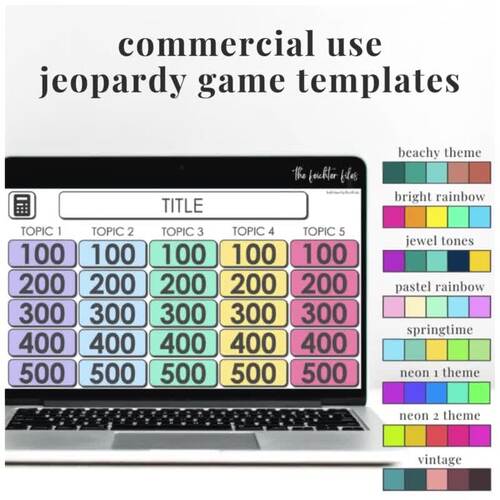 Commercial Use Editable Jeopardy Template Google Slides and Powerpoint ...