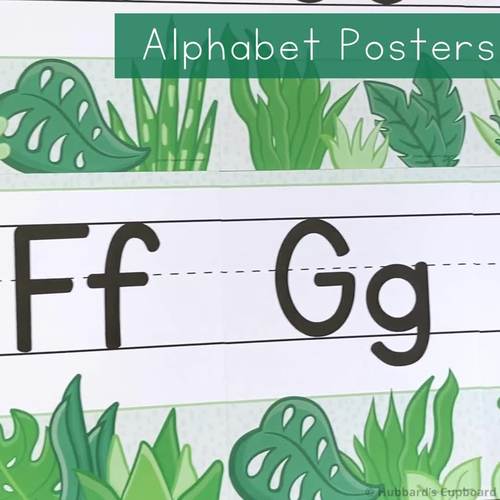 Jungle Boho Safari Alphabet Posters Editable Alphabet Letter Line ...