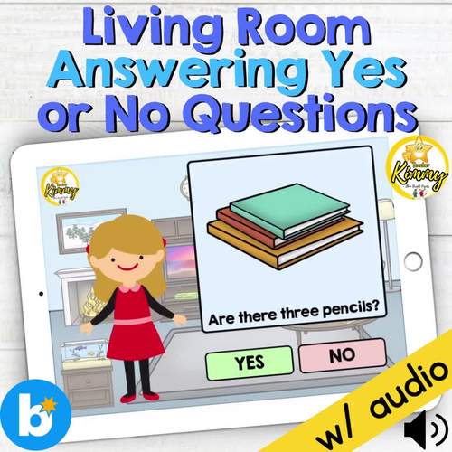 Living Room Answering Yes or No Questions Boom Cards by Teacher Kimmy