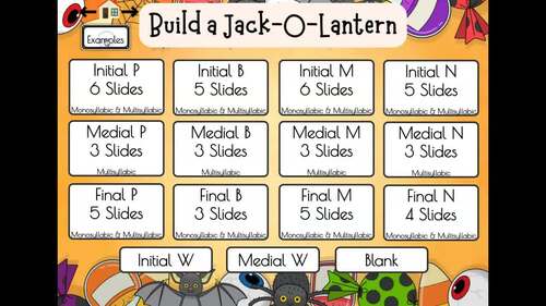 Build a Jack O' Lantern BOOM Cards™ P, B, M, N, W Sounds - Speech Therapy