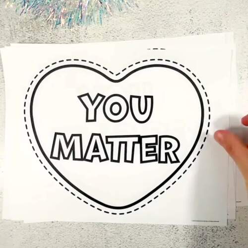 Positive Affirmation Heart Cut-Outs | 10 Designs, 3 Sizes | Valentine’s ...