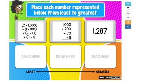 Comparing & Ordering Numbers | Place Value Boom Cards | Distance Learning