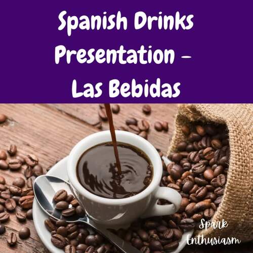 Drinks / Las bebidas Presentation in Spanish - Editable | TPT