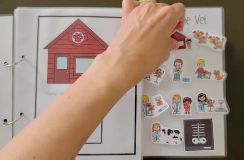 Going to the Vet- Interactive Adapted Story (QBeginners Font) | TPT