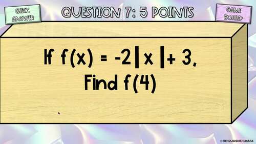 Function Notation (Evaluate & Solve) - Tumbling Towers Game PowerPoint ...