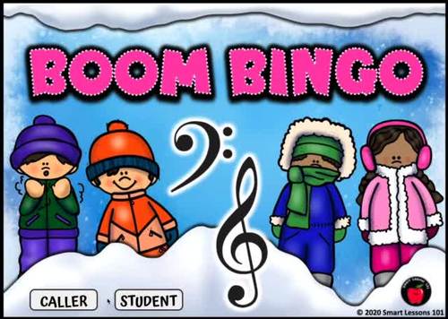 WINTER NOTE BOOM BINGO Game BOOM CARDS™ Distance Learning Music ...