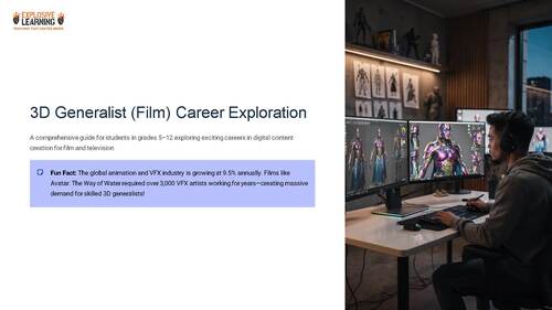 3D Generalist Film Career Exploration 101 Role Skills Salary Pathway ...