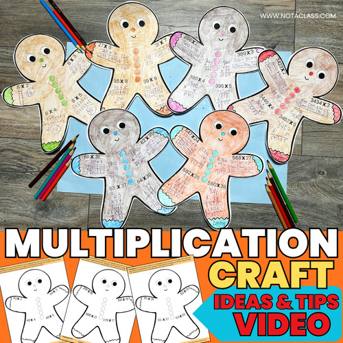 Gingerbread Man Math Craft Tips | Multiplication Christmas Activities ...