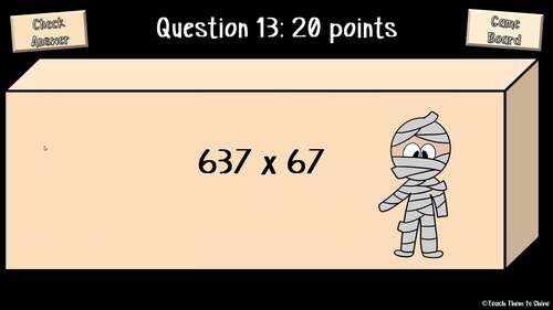 Halloween - Digital Self-Checking Game -Multi-Digit Multiplication (2 x ...