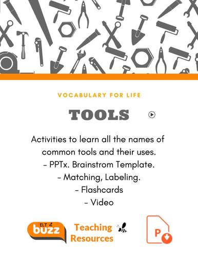 Tools. Vocabulary. Flashcards. Video. Worksheets. Matching. ESL. EFL ...