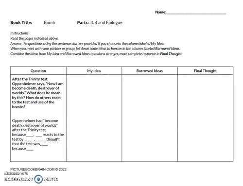 Bomb by Steve Sheinkin Novel Study and Google Activities by Picture ...