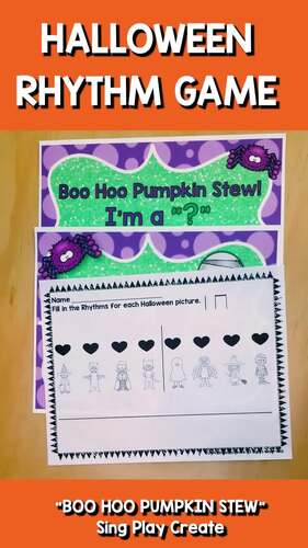 Halloween Music Game and Rhythm Lesson "Boo Hoo, What are You?" Rhythm Game