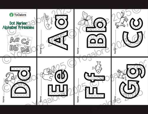 Alphabet Animal Dot Marker Pages | Uppercase & Lowercase Toddler Fine ...